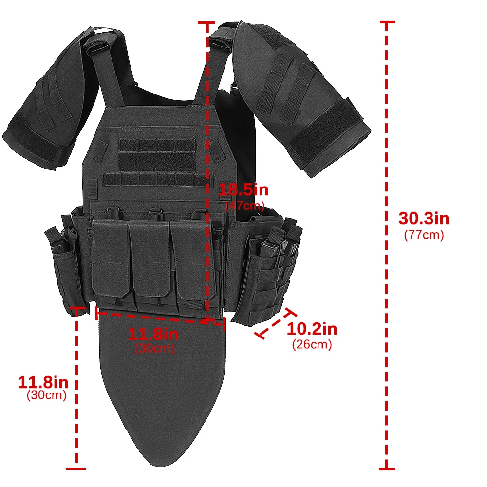 2025 Factory Tactical OTV Full Body Plates Vest Molle Modular Operator ...