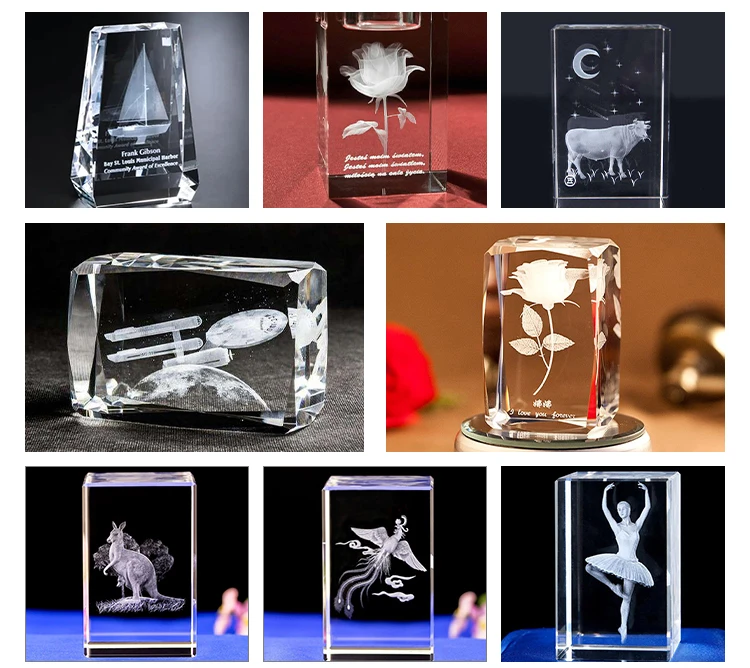 High Quality Crystal Inner Gift Handicraft Diy Custom 3d Inner Laser ...