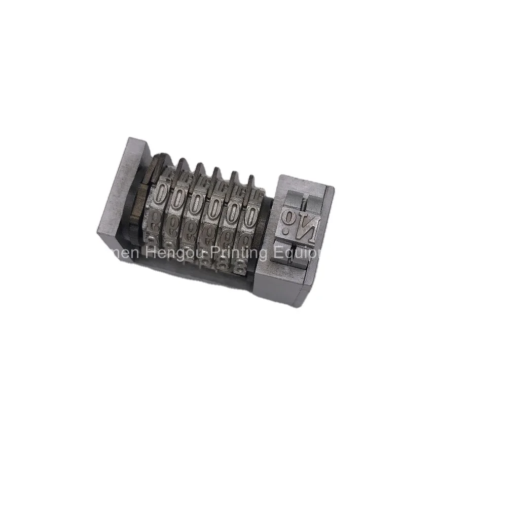 6 Pieces 6 Digits Backward Numerator Roman Font Numbering Machine 4x8 ...