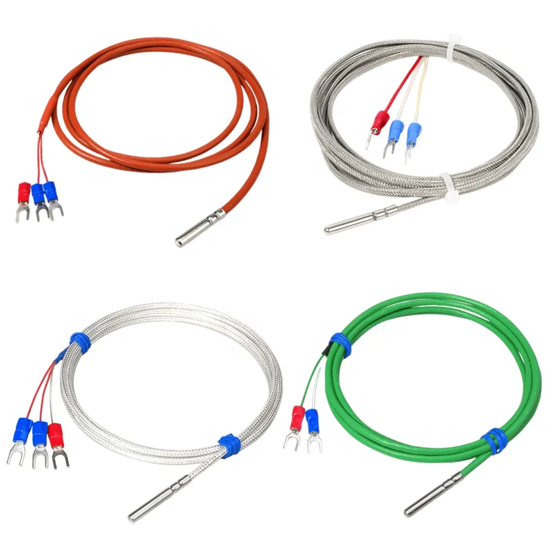 Class A/B Stainless Steel Probe 3 Wire Flexible Pt100 Sensor RTD ...