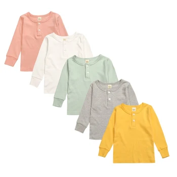 Home Kids Plain Pajamas Pure Color Blank Shirt And Pants Cute Children ...