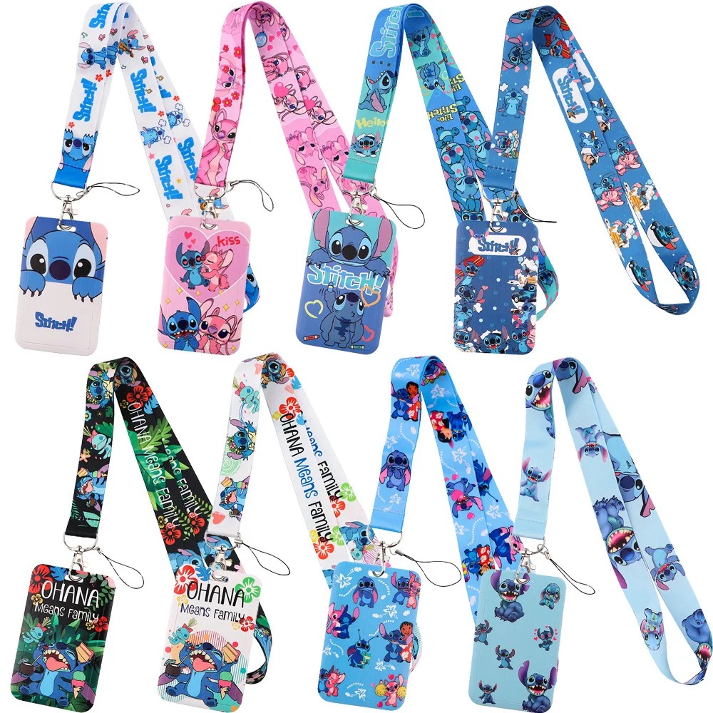 Stitch Cute Cartoon Long Lanyard ID Card Holder - Work ID