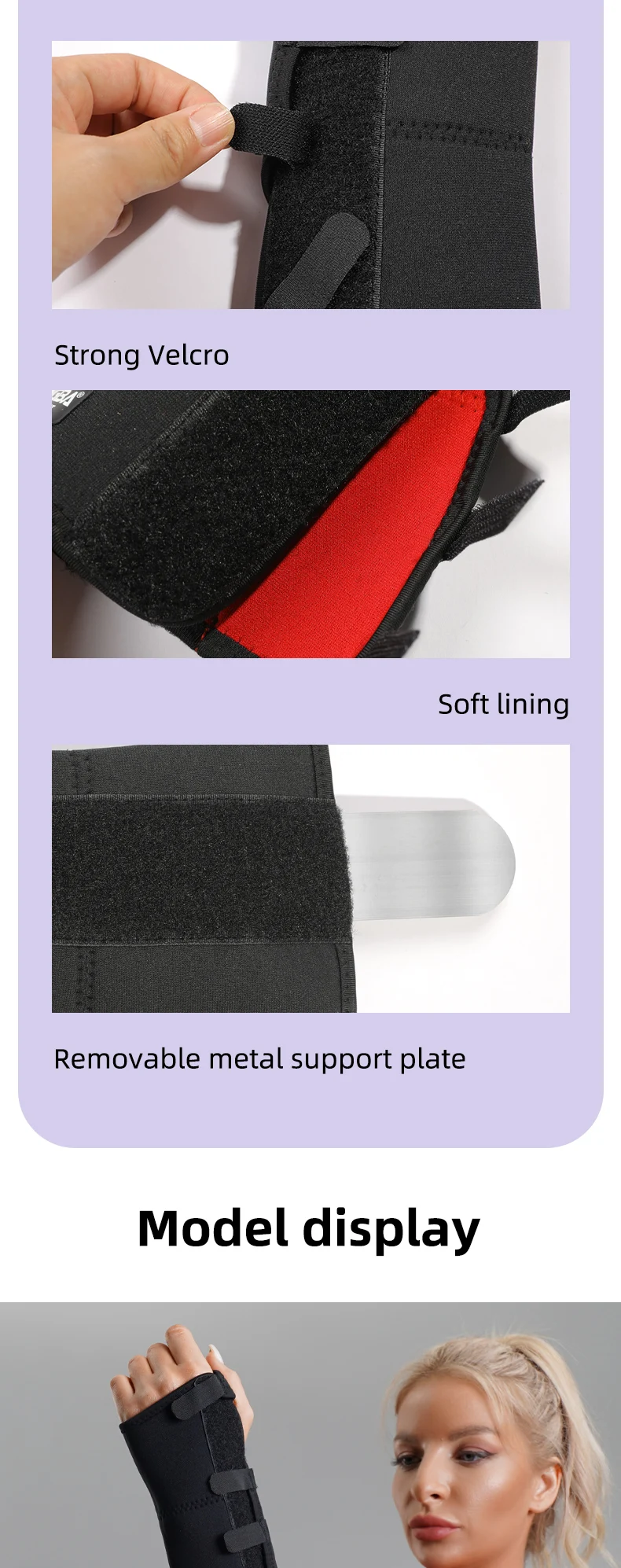 Jingba Support 6108 Metal Wrist Splint Hand Wrist Support And ...