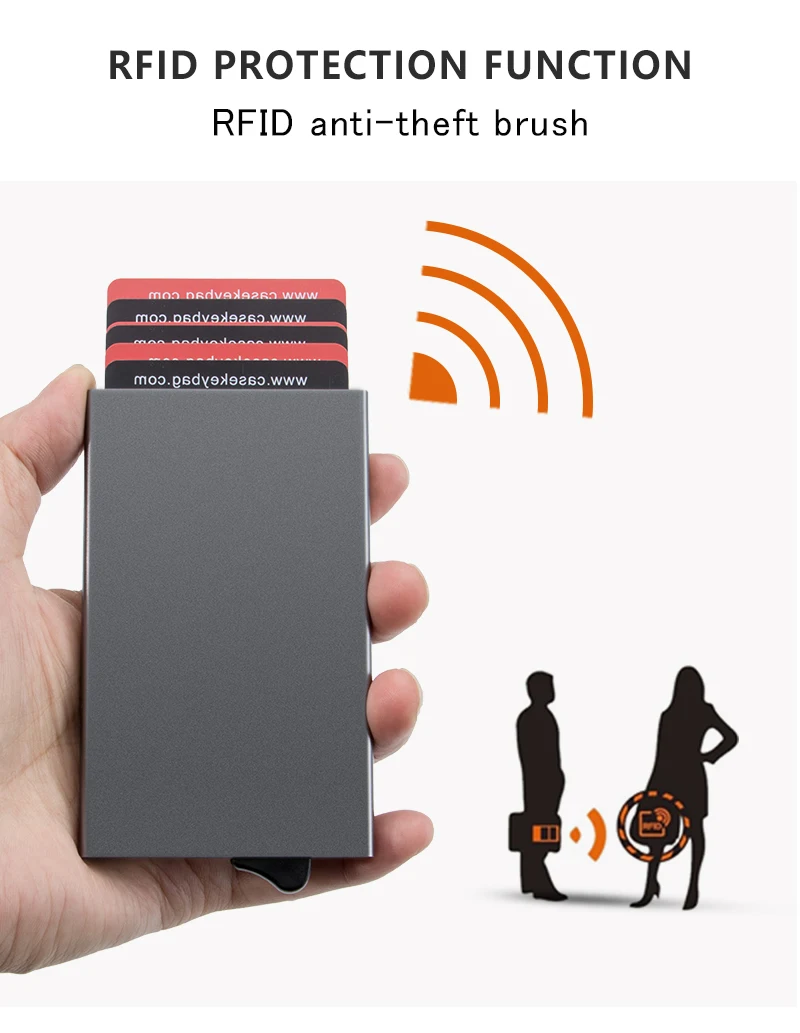 Casekey Oem New Style Auto -eject Mini Minimalist Men Wallet Metal ...