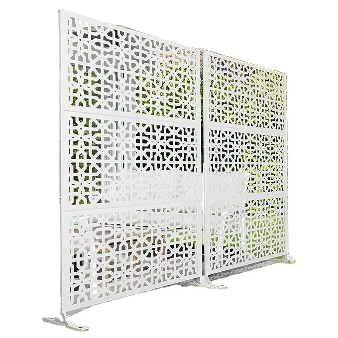 Rustic laser cut patio partition dividing wall separators outdoor laser ...