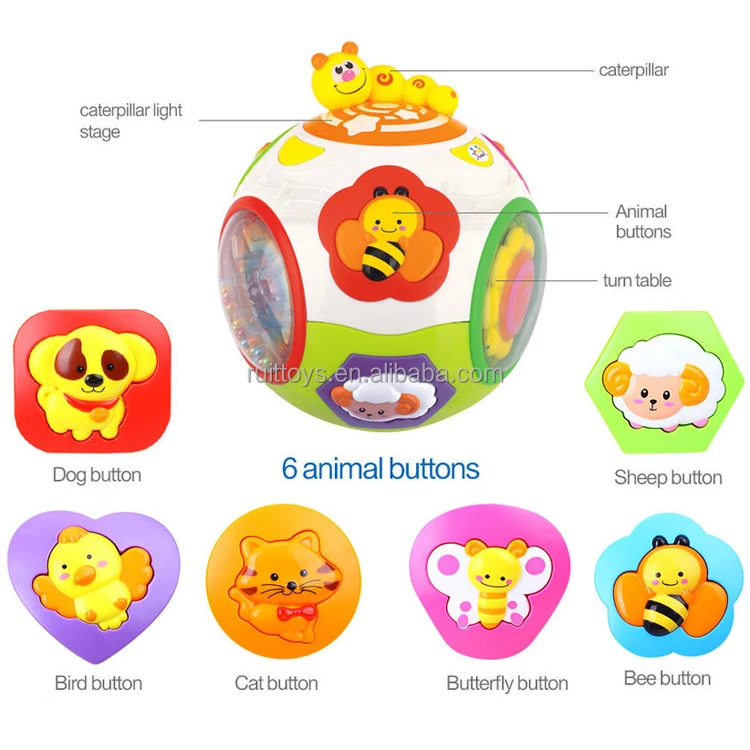 Electric Spinning Ball Toy Baby Moving Ball Wiggle And Crawl Ball ...