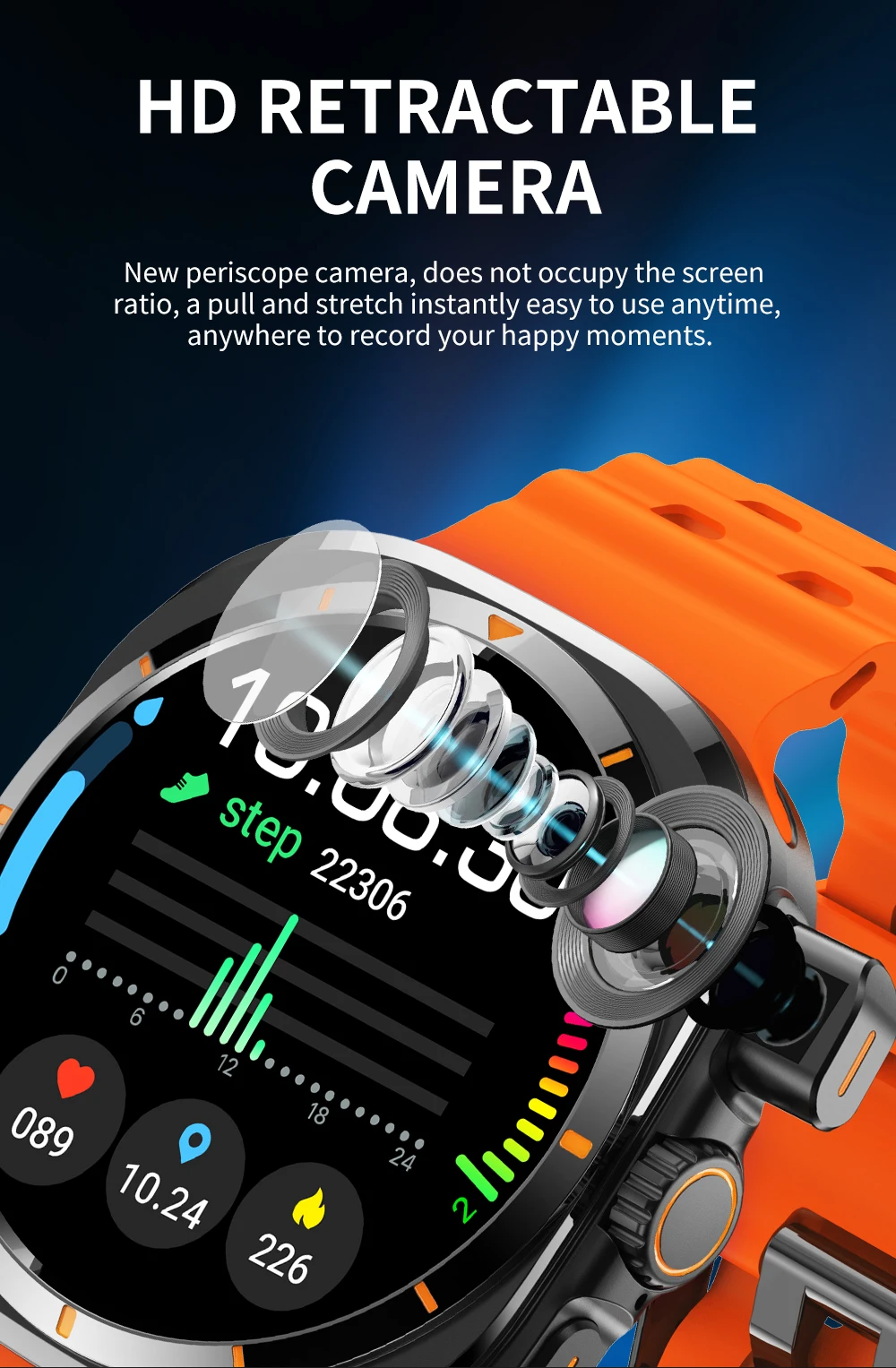 Hot Sale BW8 Smart Watch 1.51" with SIM Card, Wifi, 400mAh Battery ...