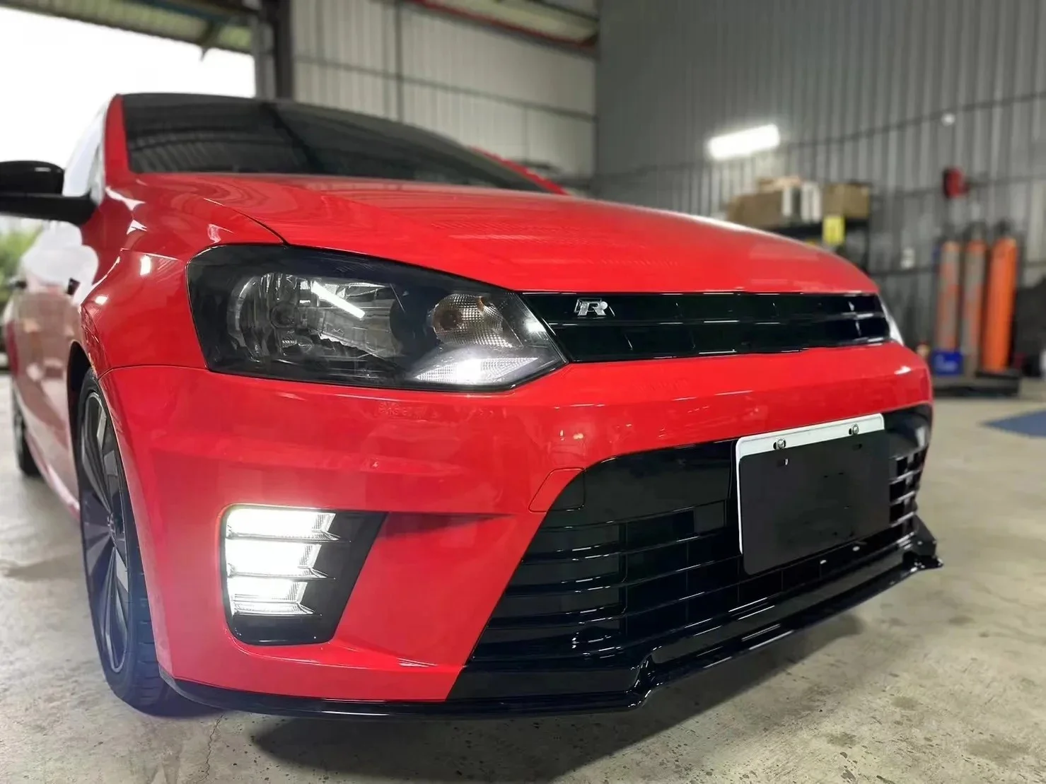 K-SEEK Body Kit Bumper Roof Spoiler for VW Polo 6R WRC