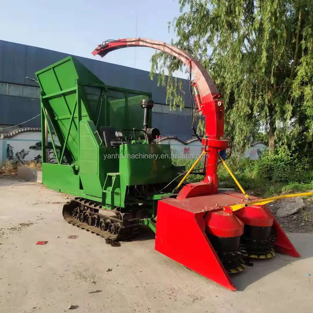 Corn Straw Forage Silage Harvester for Farm Self Propelled Napier Grass ...