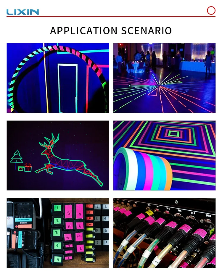 Colorful Uv Fluorescent Fluo Neon Black Light Luminous Self-adhesive ...