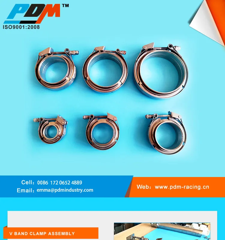 304 Stainless Steel V-Band Clamps - Quick Install Tube Clamps