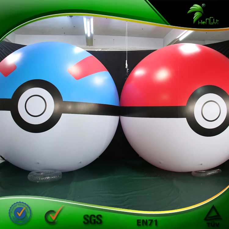 Custom Inflatable Beach Ball Bouncy Inflatable Poke Ball Cartoon ...