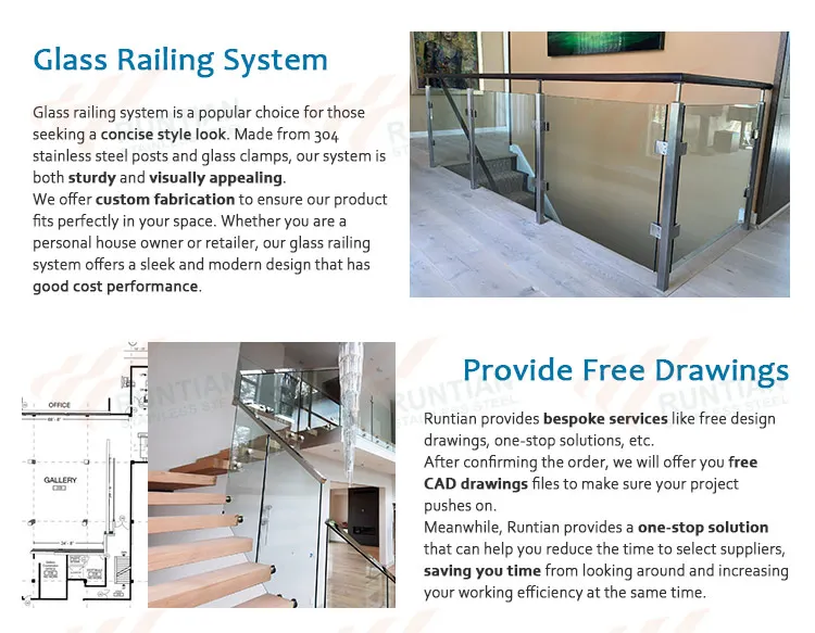 Adjustable Stair Rail - Clearview Wall Mounted Glass Holder