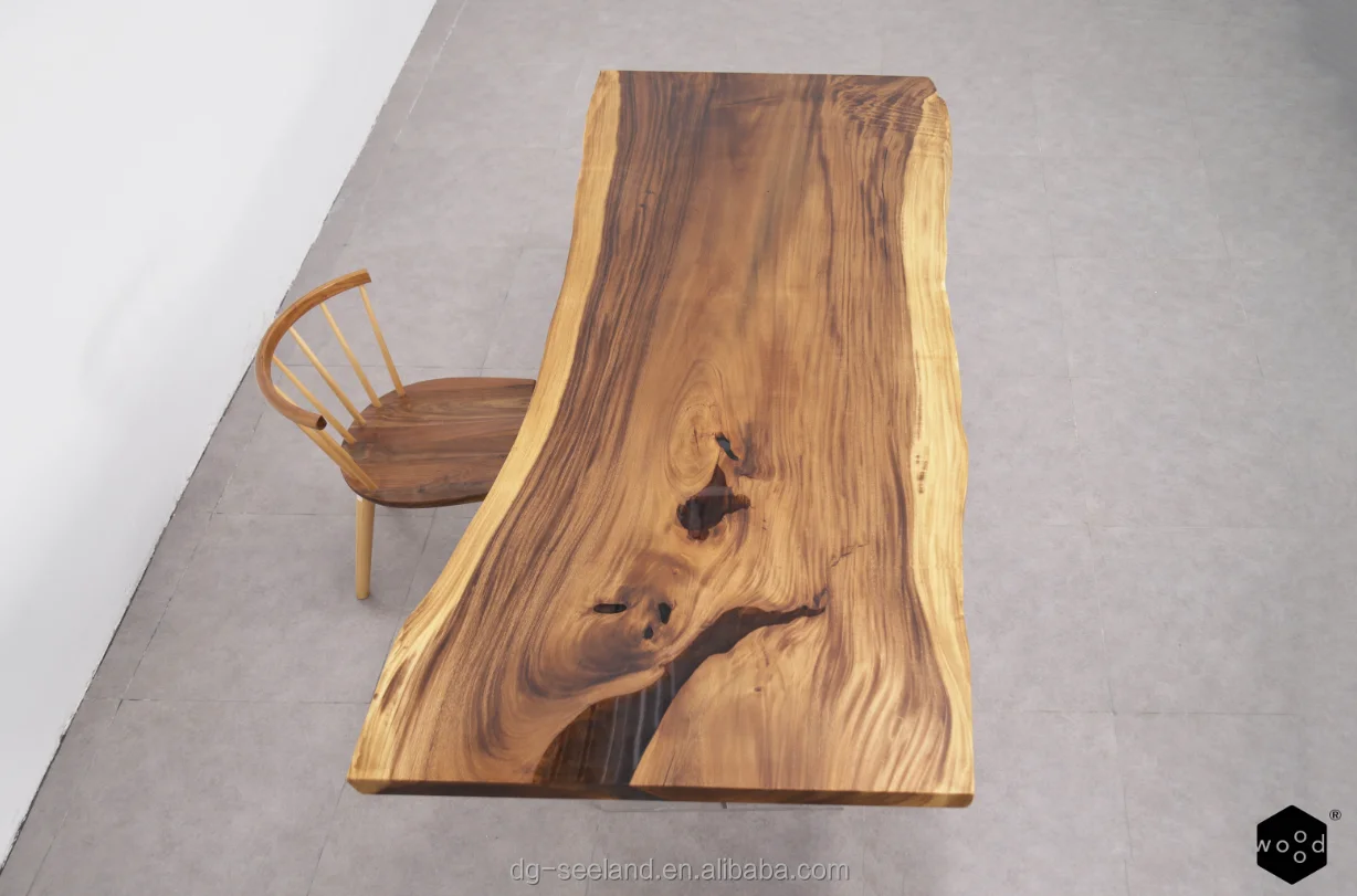 Factory Oem Monkey Pod Solid Wood Table Top For Hotel Furniture Without ...