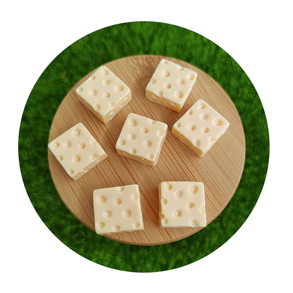 100pcs Kawaii Resin Cheese Mini Food Doll House Miniatures Flatback ...