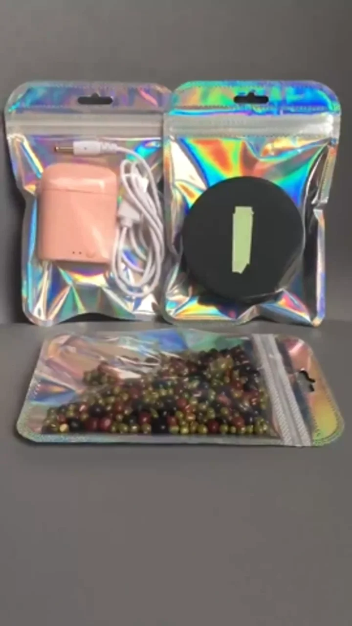 Custom Printed Holographic Pouch Ziplock 4x6inch 3.5g Packs Hologram ...