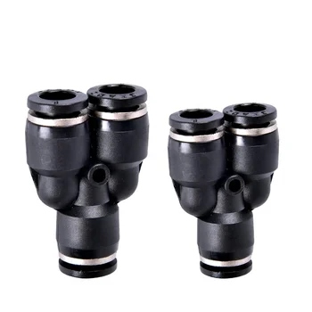 Three Way Quick Plug Plastic Pneumatic Pvc Fittings Air Connect Pipe ...