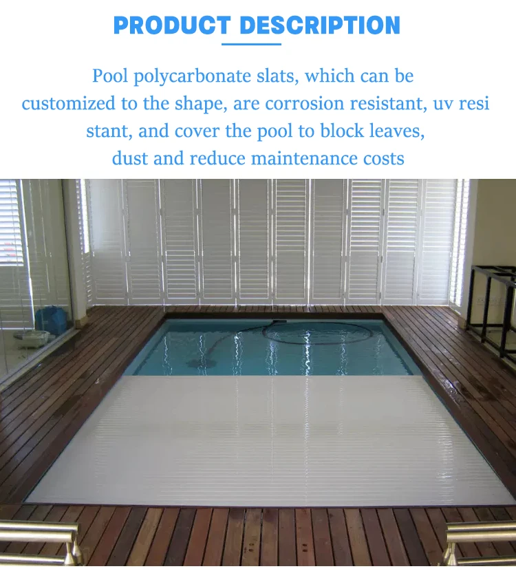 PC Electric Automatic Swimming Pool Cover Safety Polycarbonate