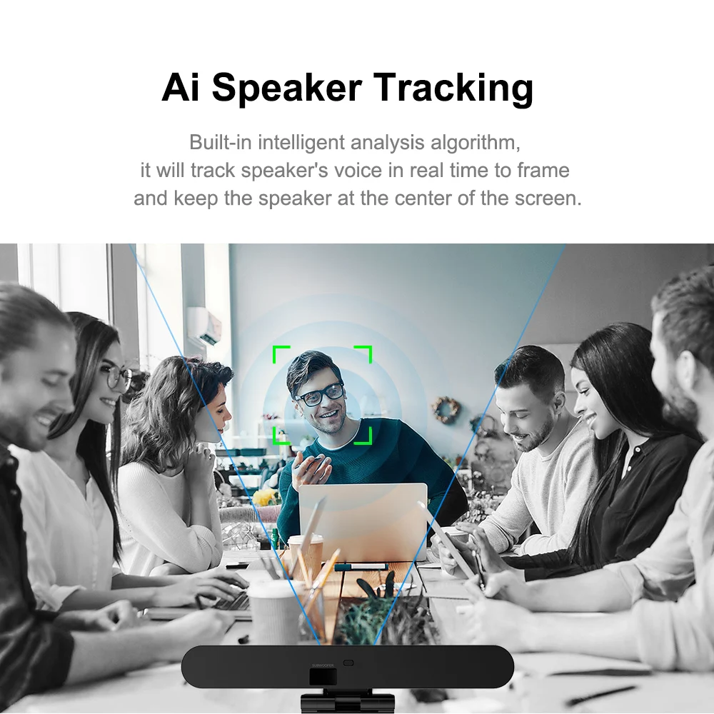 4K Webcam with AI Face Tracking - Ideal for Video Conferences