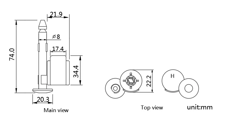 BCB401 Container Security Bolt Seal Container Lock Hs Code Bolt Seal ...