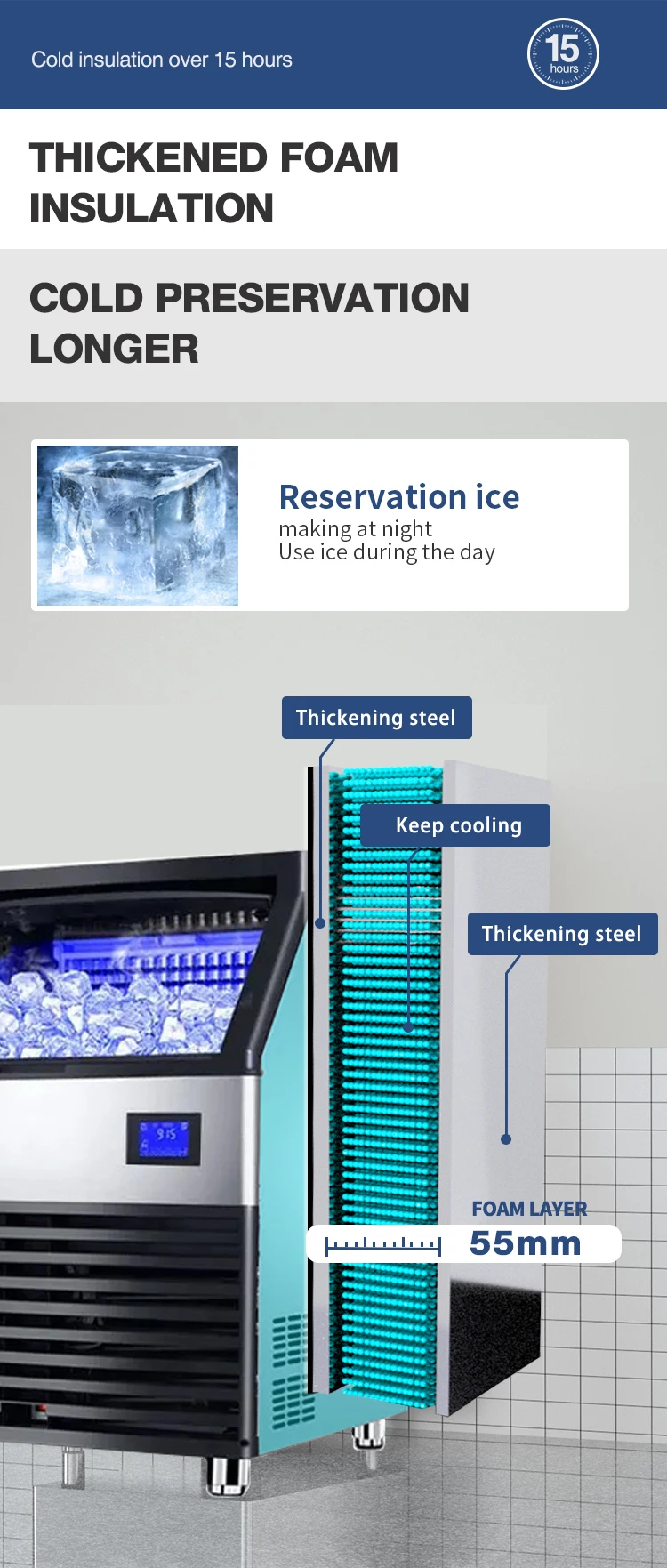 High Productivity Commercial Ice Maker Cube Machine Ice Maker Machine ...