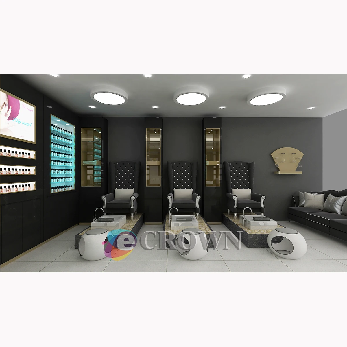 Kiosk Design Booth Counter Manicure Cabinet Display Manicure Cabinet ...