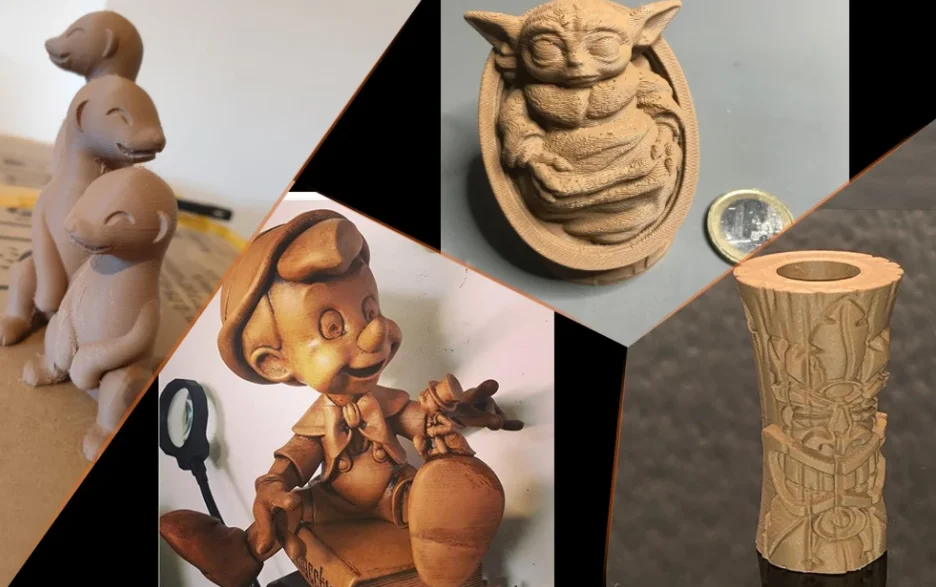 Eryone Dark Brown Wood PLA Filament - 1kg for FDM 3D Printers