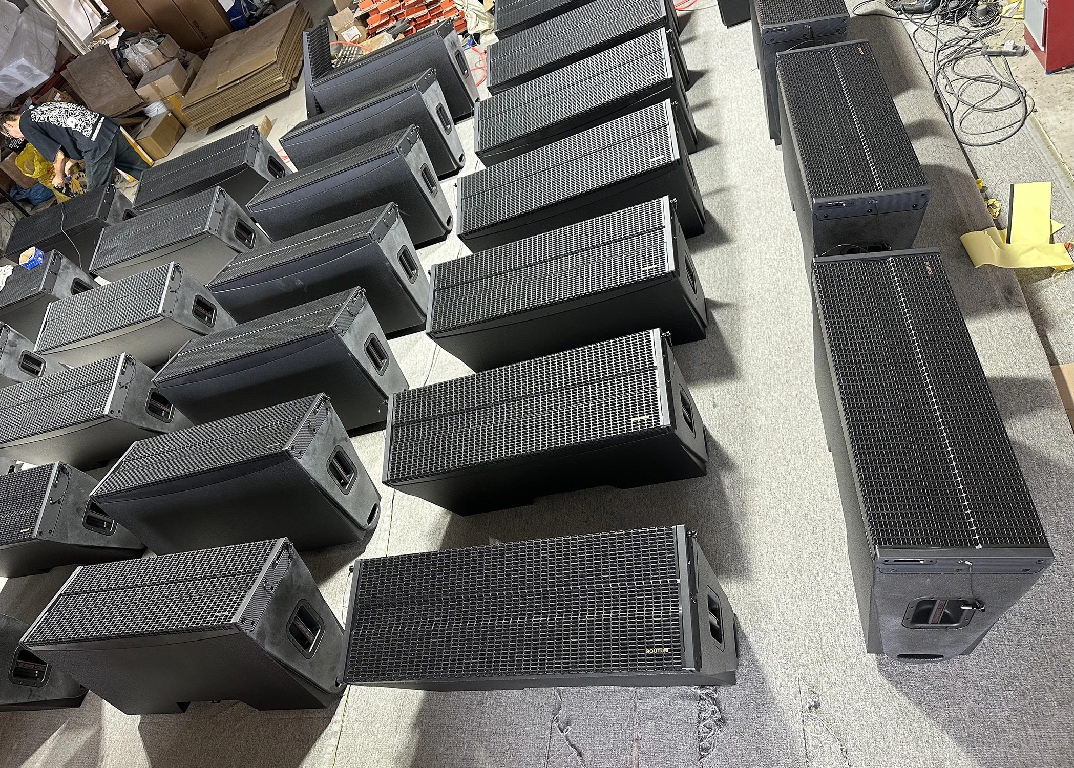 Boutum Professional 1100W Line Array Speakers 2x12" Outdoor Metal/Fire ...