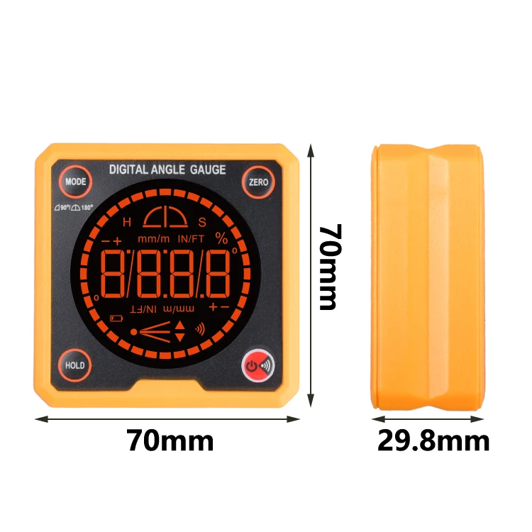 Mini Digital Level Box LED Display for Digital Angle Gauge and Magnet ...