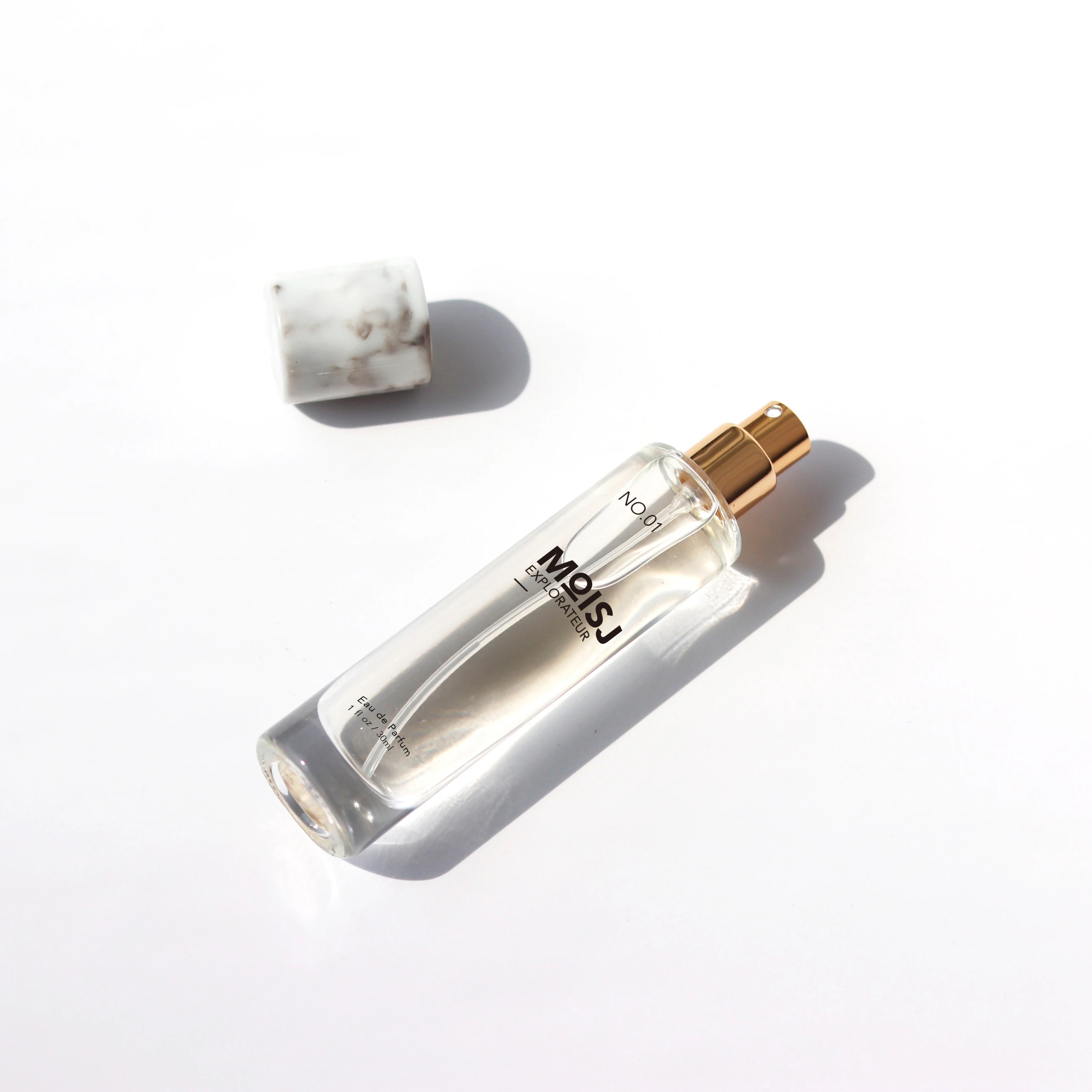 30ml Cylinder Parfum Sprayer Quality Resin Marble Pattern Cap Glass ...