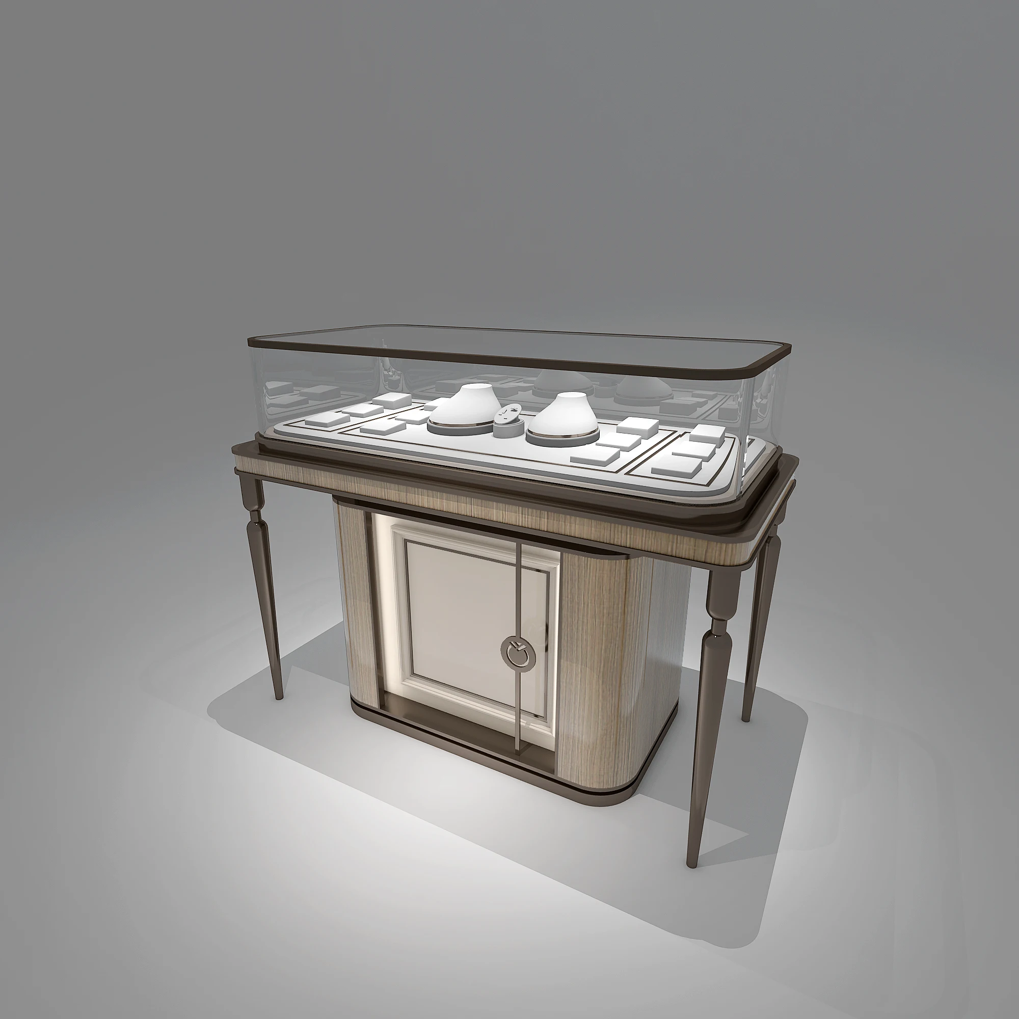 Luxury Gold Retail Shop Counter Design - Jewelry Display