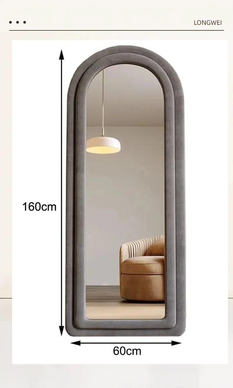 Modern Strong Durable Wavy Full Length Mirror Fashion Flannel Standing ...
