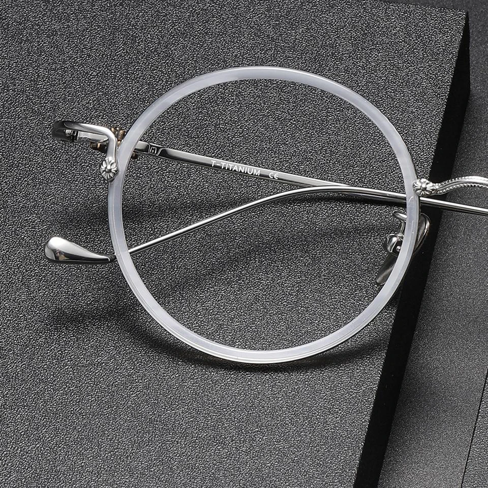 Japan-Designed Ultra-Light Titanium Eyeglasses for Women Stylish Solid ...