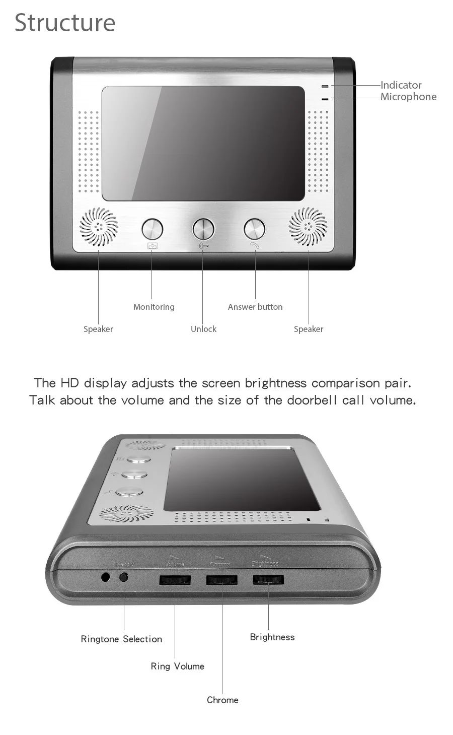 7 Inch Multi Android Wireless Commax Wifi Six Tuya 2 Wire Ip Intercom ...