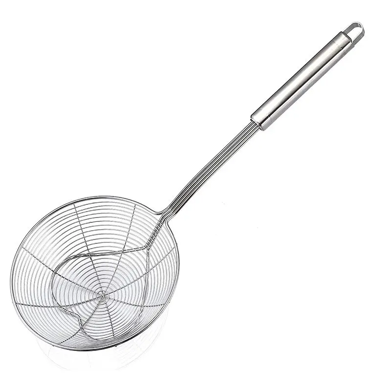 Solid Stainless Steel Spider Strainer Skimmer Ladle For Cooking And ...