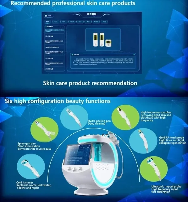 7 in 1 Hydro Beauty Dermabrasion - Smart Ice Blue Plus H2O2