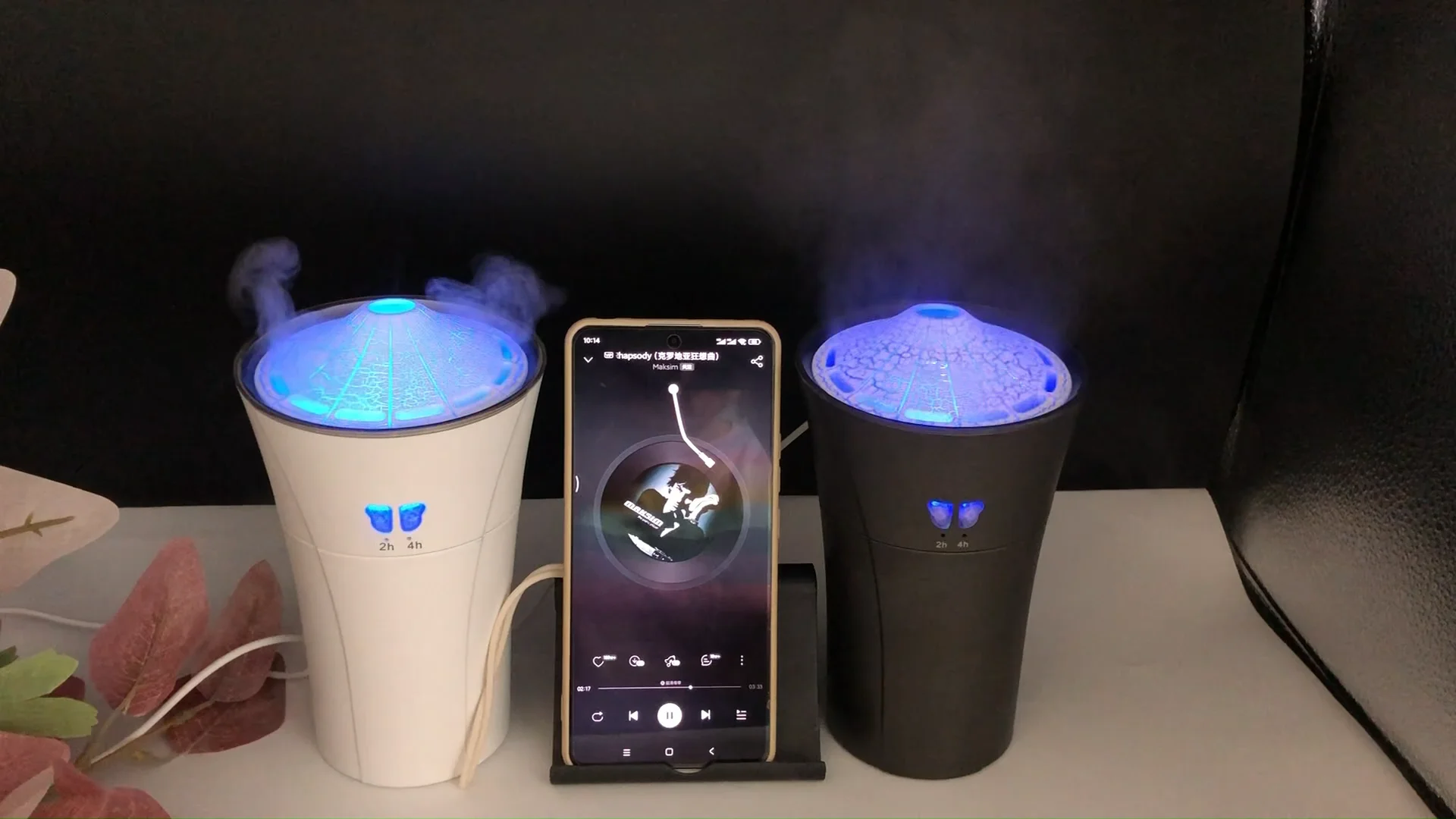 Two Spray Mold Voice Control Jellyfish Humidifier 2 In 1 Cool Mist ...