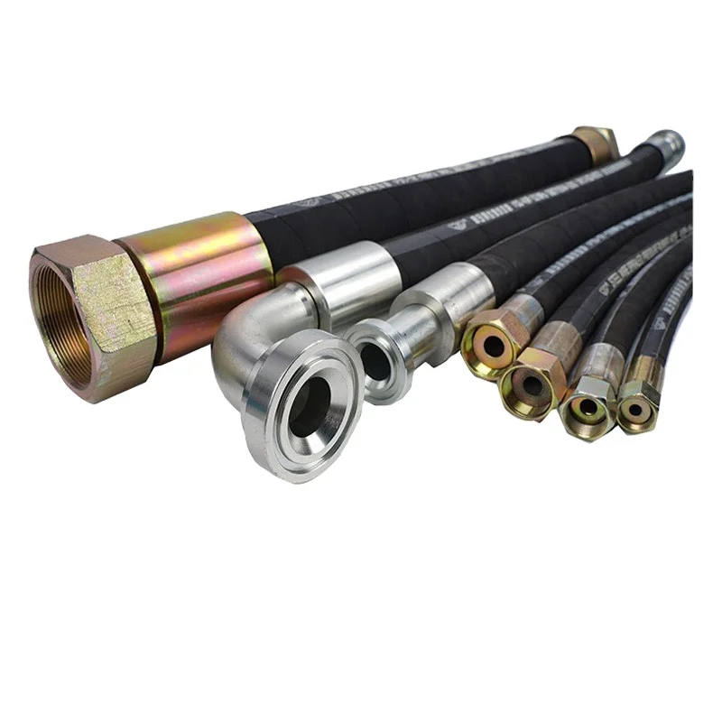 Excavator Diesel Hydraulic Rubber Pilot Pipe Tubing Hose Assy For ...