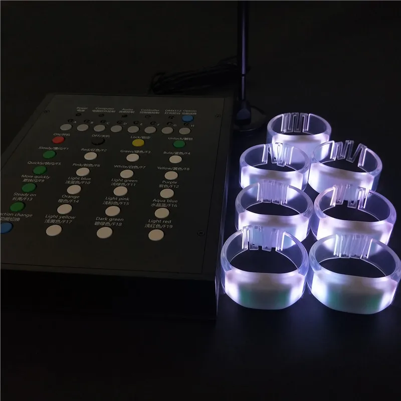 New Arrive 2024 LED Light up Wristband DMX Glow Remote Controlled Sound ...