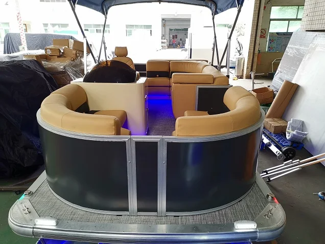Kinocean 16ft Party Aluminum Pontoon Boat Taxi Boat Passenger Boat for ...