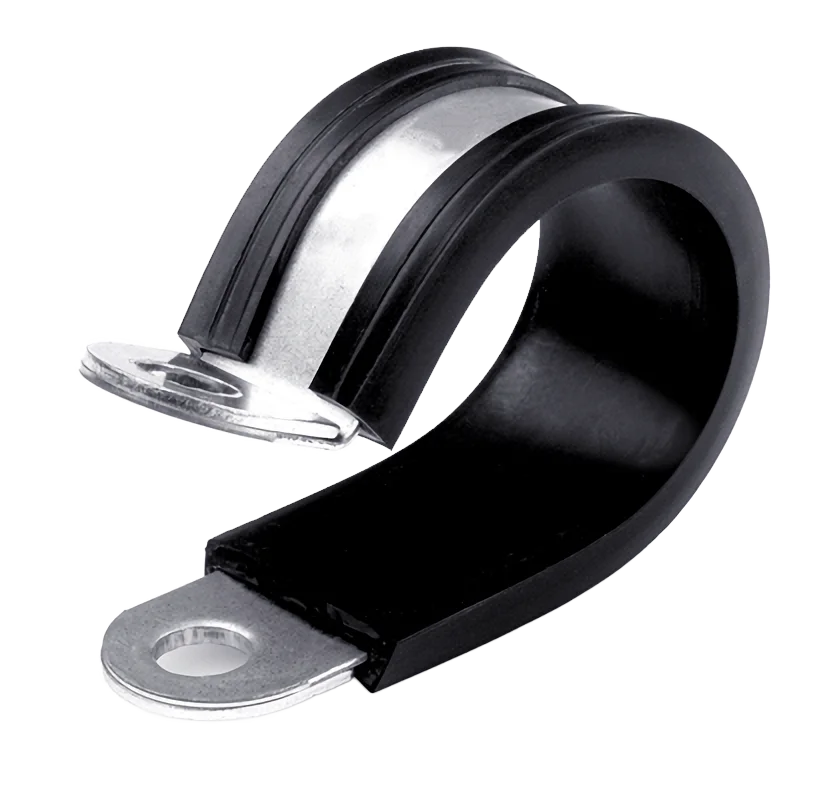 Rubber Cushioned Insulated Pipe Cable Loop Clamp Carbon Stainless Steel ...