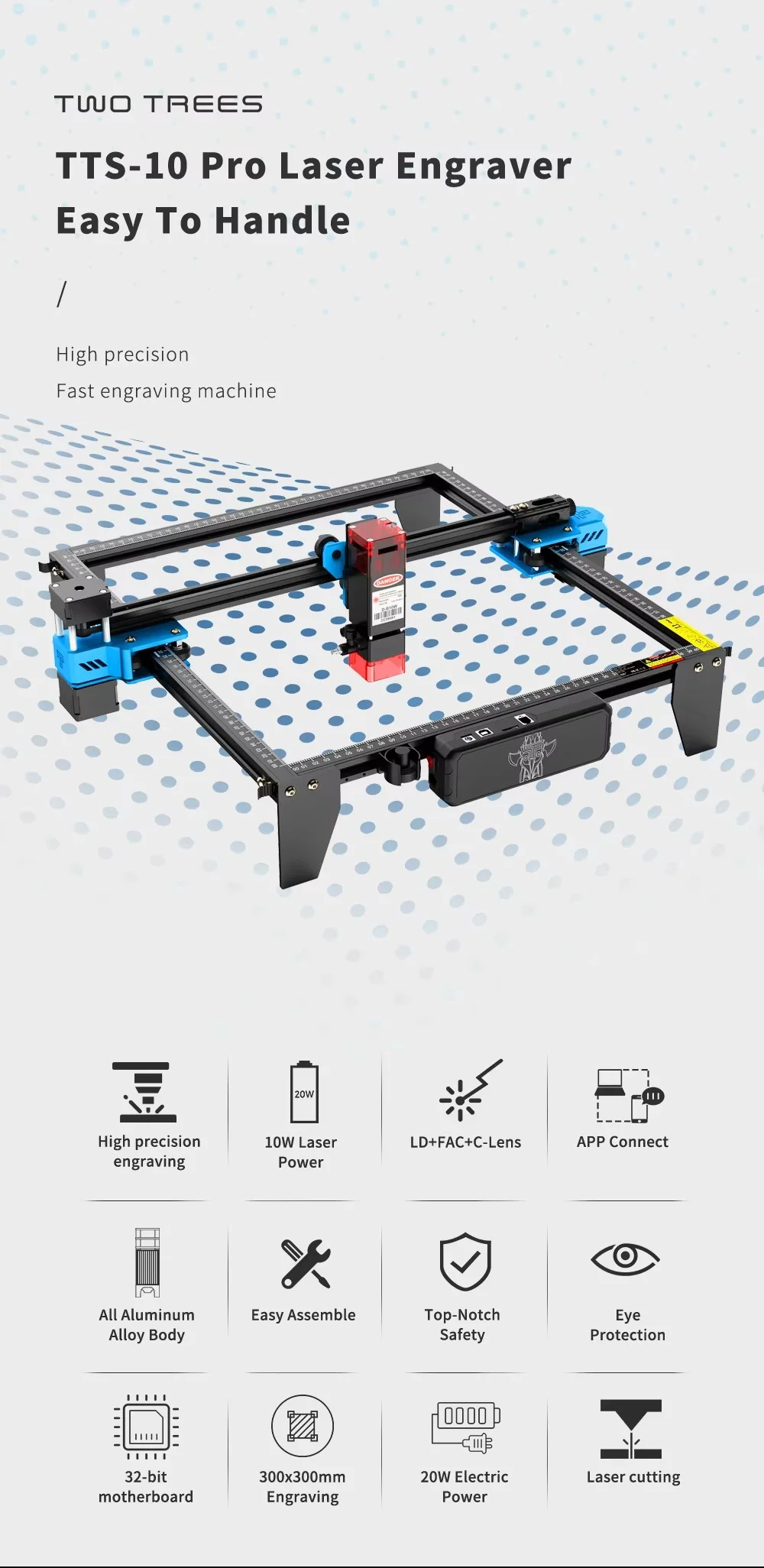 Tts10 Portable 3D Scanner New EFR Gantry for Acrylic Stone Metal ...