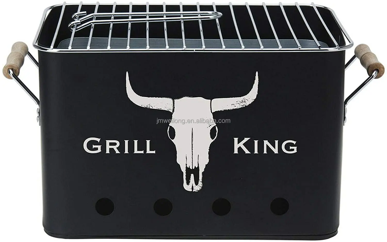 BBQ Barbeque Bucket - Charcoal Grill with Powder Coating