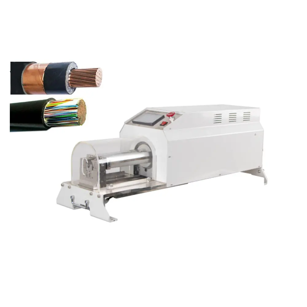 Semi Auto Pneumatic Rotary Blade Stripper Machine Large Square Cable ...