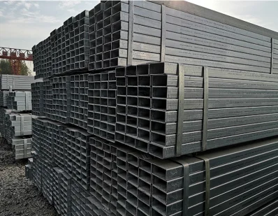 Shs Rhs Steel Tube Zinc Coated Pipe Pre Galvanized Square Rectangular ...