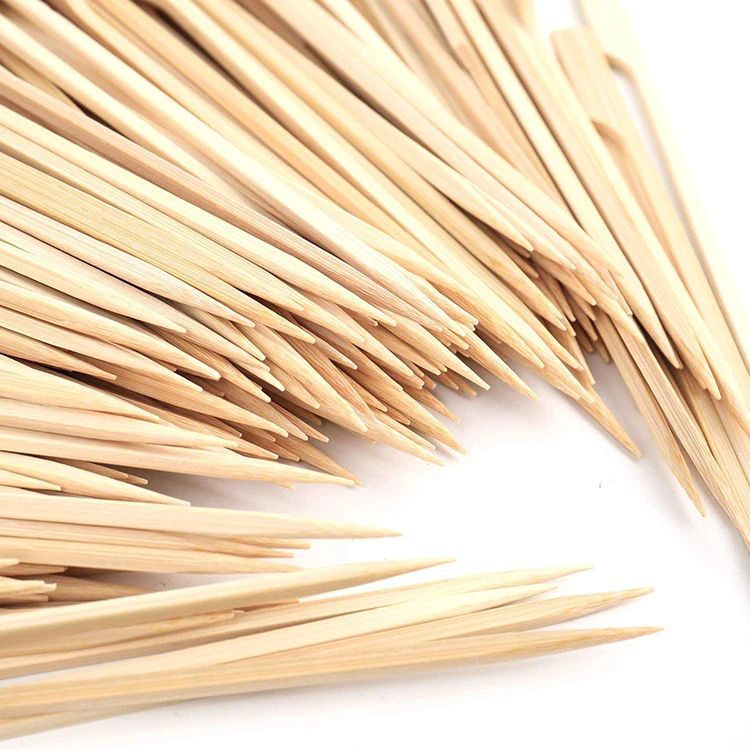 Eco-friendly Bamboo Paddle Teppo Picks Square Bbq Skewers With Custom ...