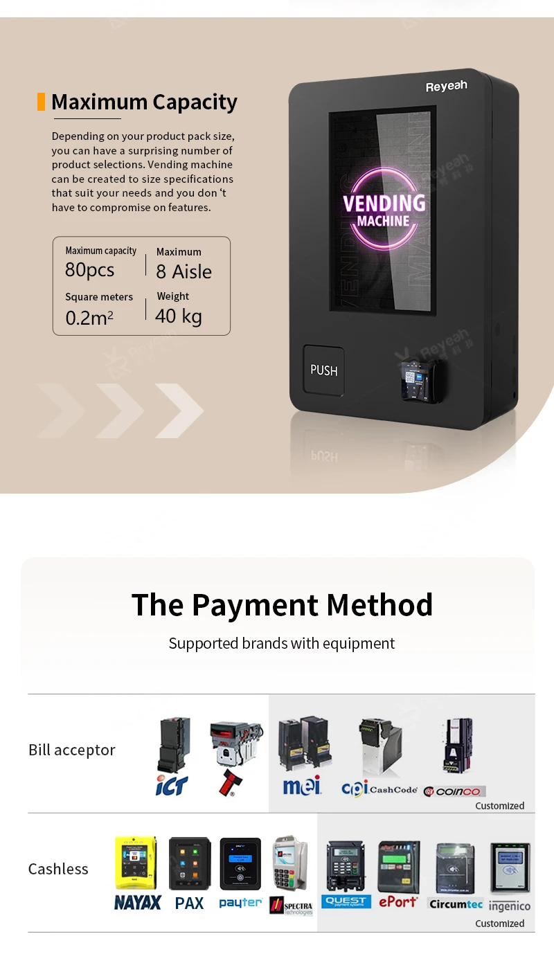 Tabletop Small Vending Machine Mini Vending Machine With LED Light and ...