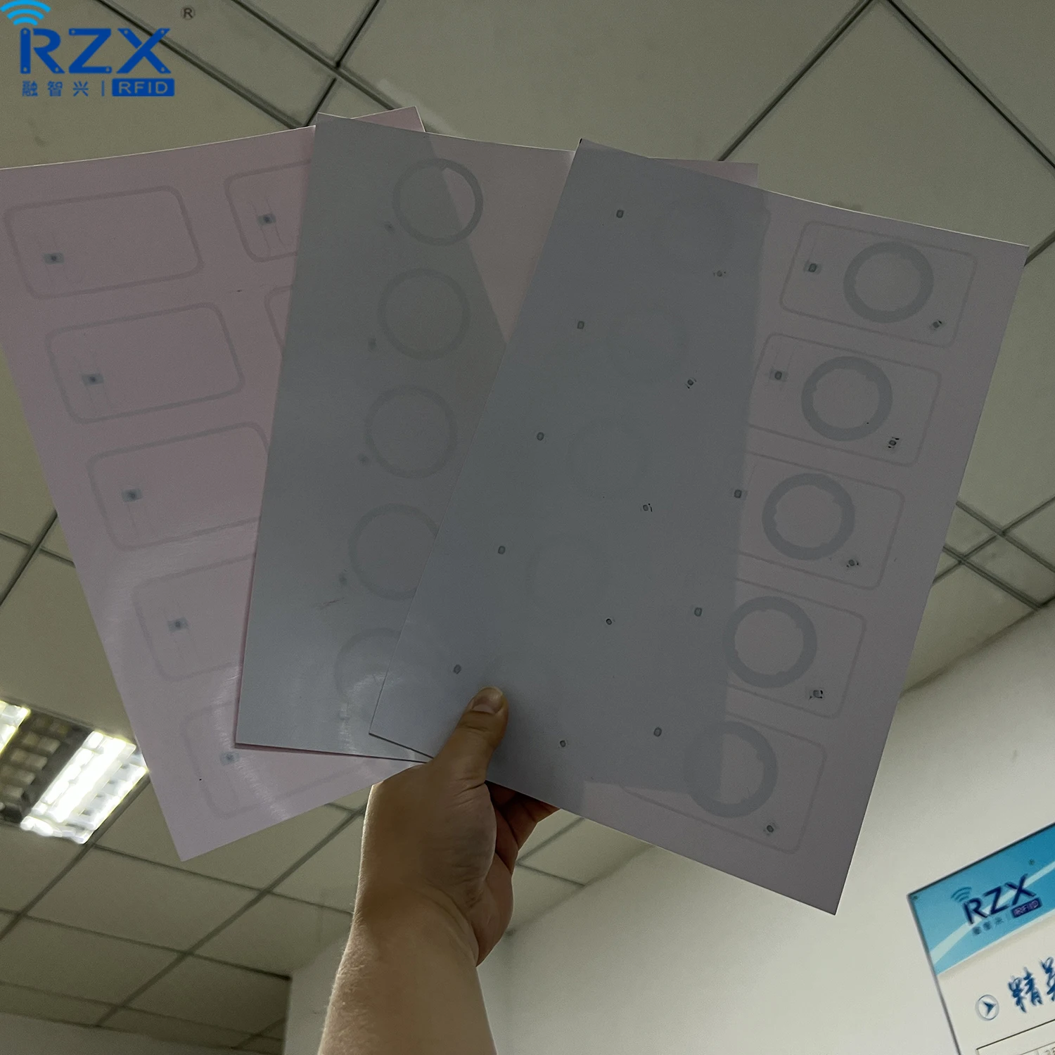 A4 Size 2*5 RFID Inlay Sheet - 1K Chip for Smart Cards