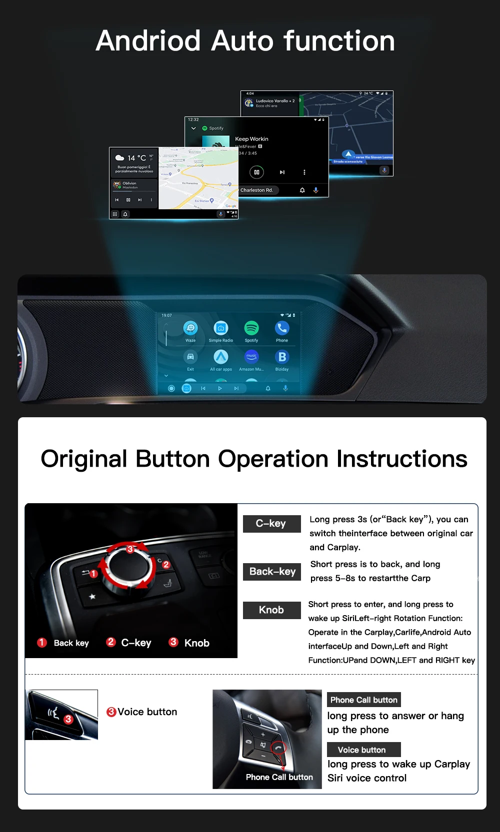 Autoabc Car Android Player - Mercedes-Benz Sprinter NTG4.0/4.5 Support