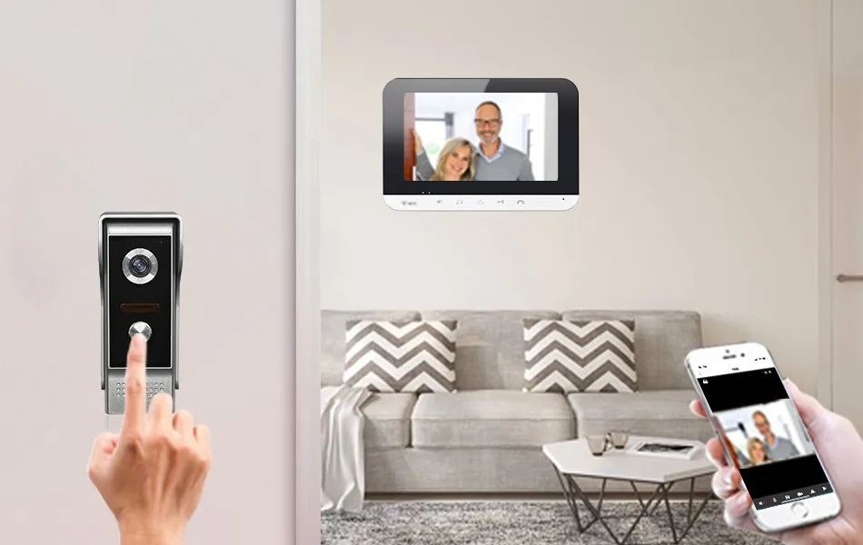 Cheap 4 Way Wireless Intercom System , Doorbell Camera Interphone 4 ...